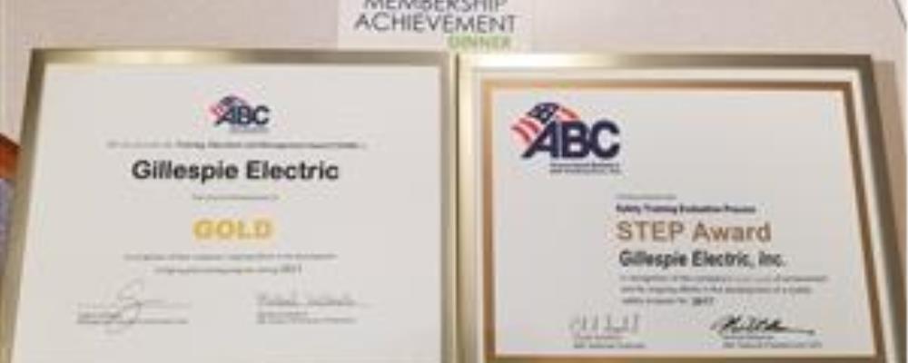 ABC 2017 - Team & Step Awards | Gillespie Electric, Inc.